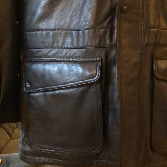 Wilsons Leather | Jackets & Coats | Mens Leather Long Jacket With ...